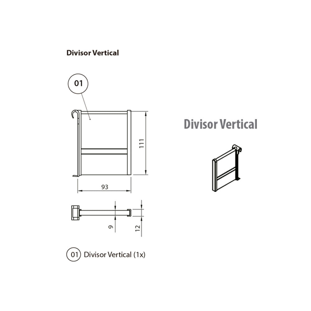 Divisor Vertical Avantbox FGVTN - Varotti