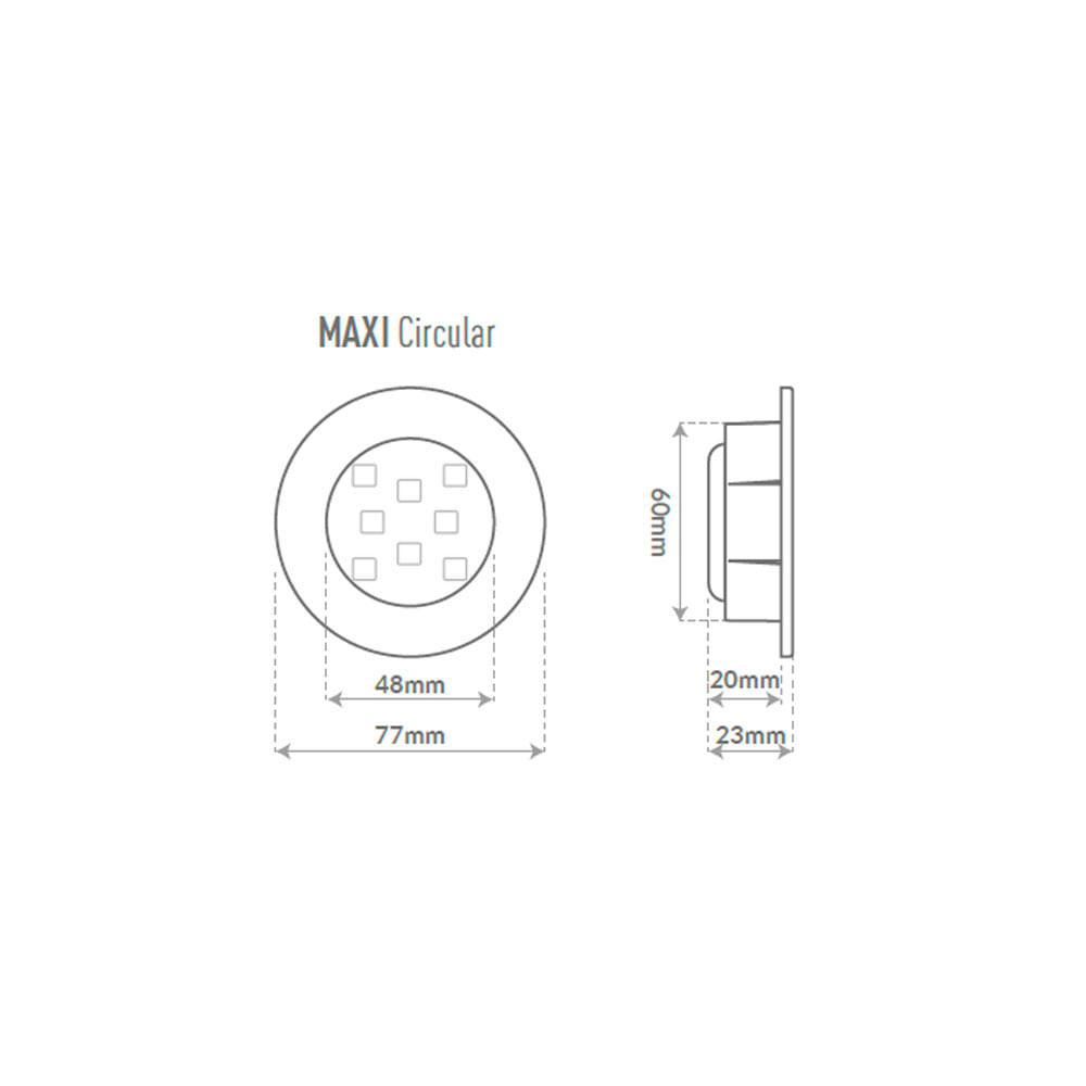 Luminária Point Maxi Circular Fixa ø60 mm Bivolt Led Line - Varotti
