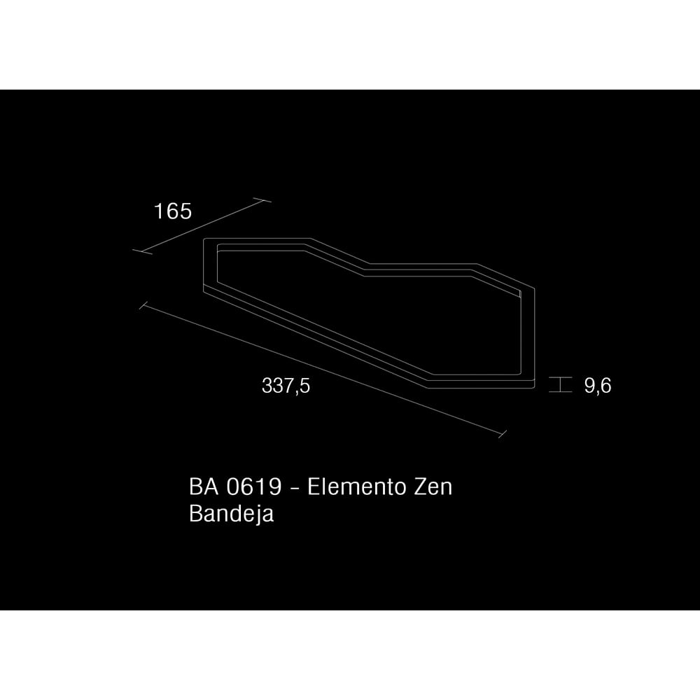 Bandeja de Balcão Bandeja Elemento Zen — Design Sofisticado - Varotti